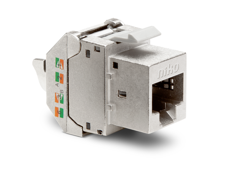 NIKO, Afgeschermde RJ45-connector STP Cat. 6, klaar voor PoE++, voor ...