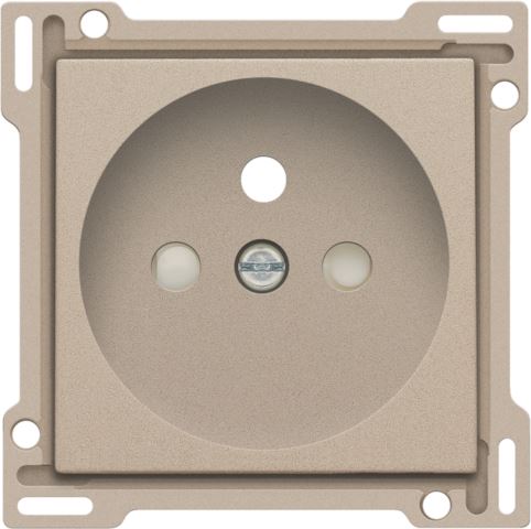 Niko Pure Champagne Steel, afwerking voor stopcontact met penaarde en ...