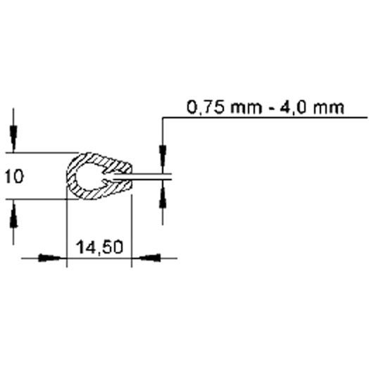 NIEDAX - Beschermstrip met staalband RKBA 10 - H.10 mm B.16 mm
