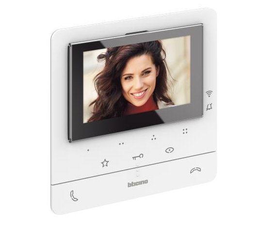 Bticino, AV - videofoon binnenpost Classe 100X16E, handenvrij, wit